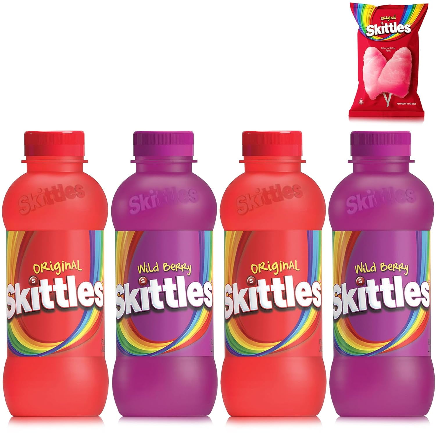 Skittles 4 Pack Flavored Drink Variety Bundle| Original, Wild Berry ...