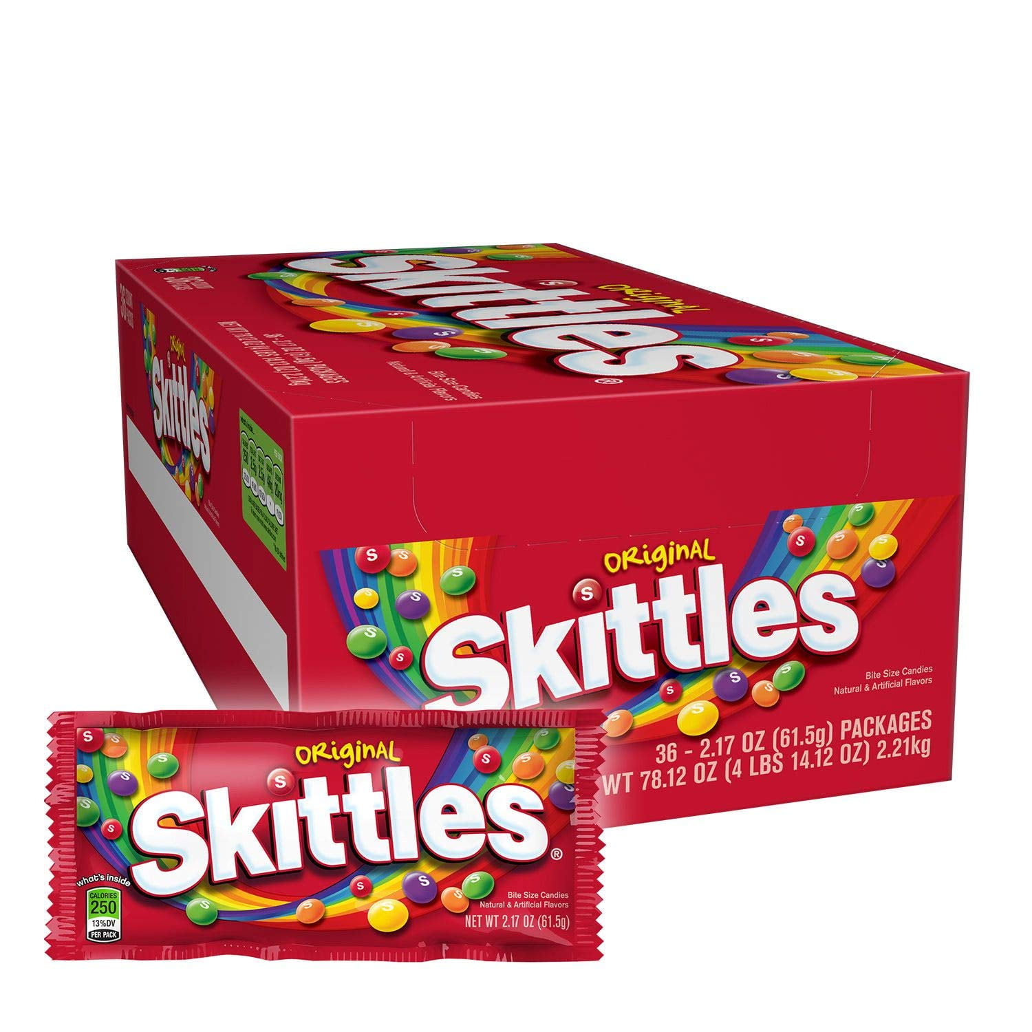Skittles Candy Packs: Original [36CT Box] - Walmart.com