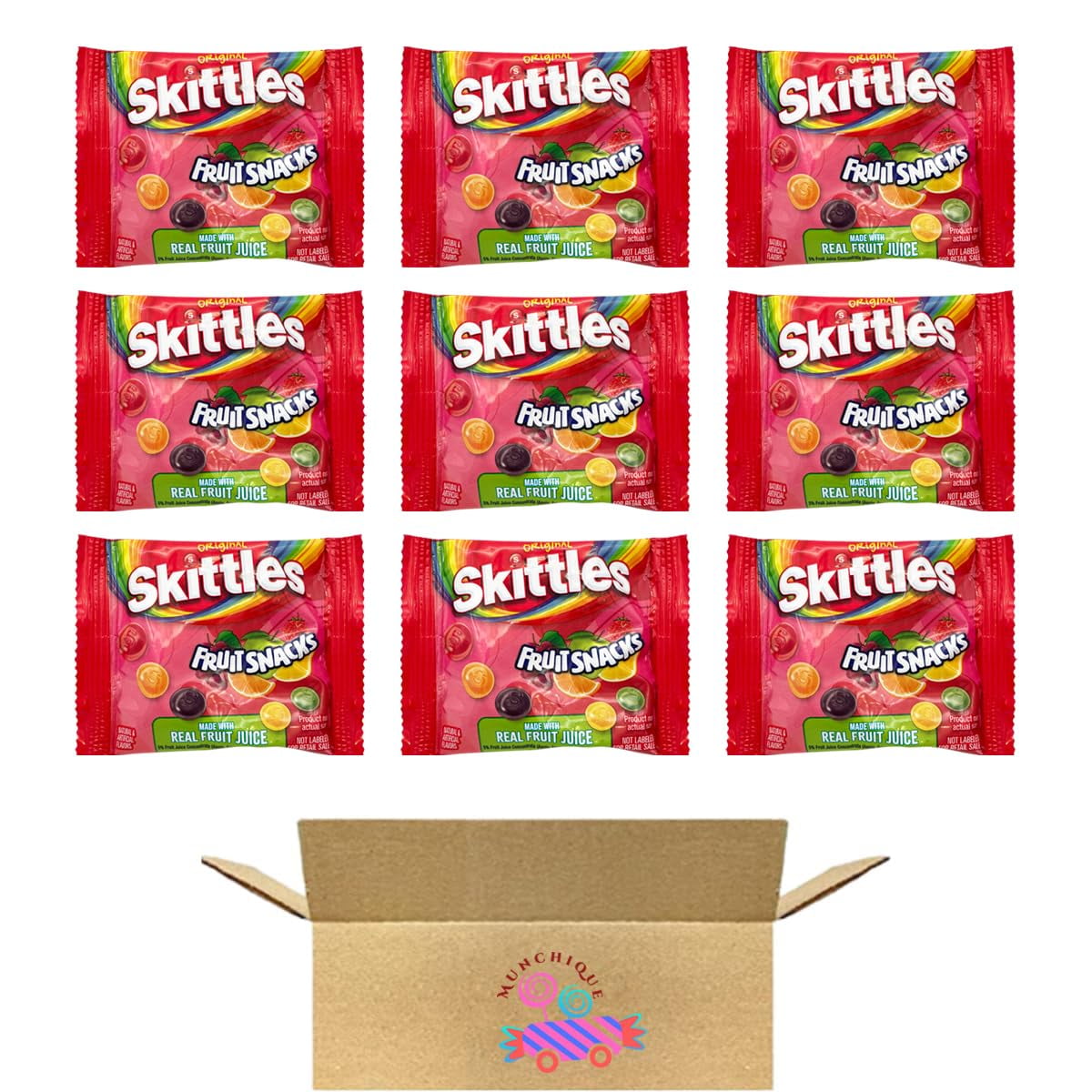 Skittles_Fruit Snacks Original Flavor SBF3 - 9 Packs of Real Fruit ...