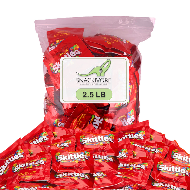 Skittles Fun Size Candy- 2.5LB Skittles Bulk Candy Bag of Fun Size ...