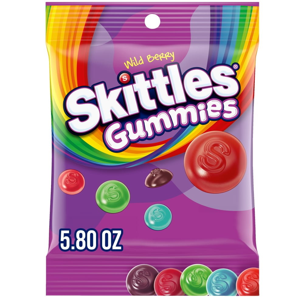 Skittles Gummies Wild Berry Spring Break Gummy Candy Bag - 5.8 oz ...