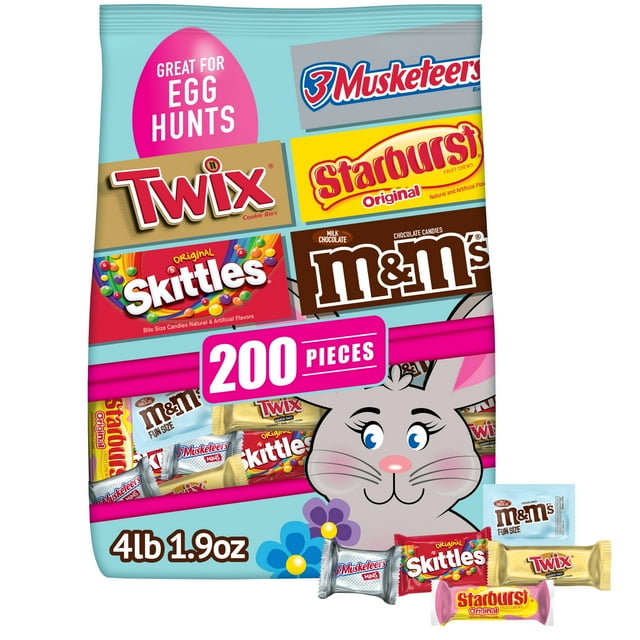 Skittles, M&M'S, Twix, Starburst & 3 Musketeers Fun Size Variety Pack ...