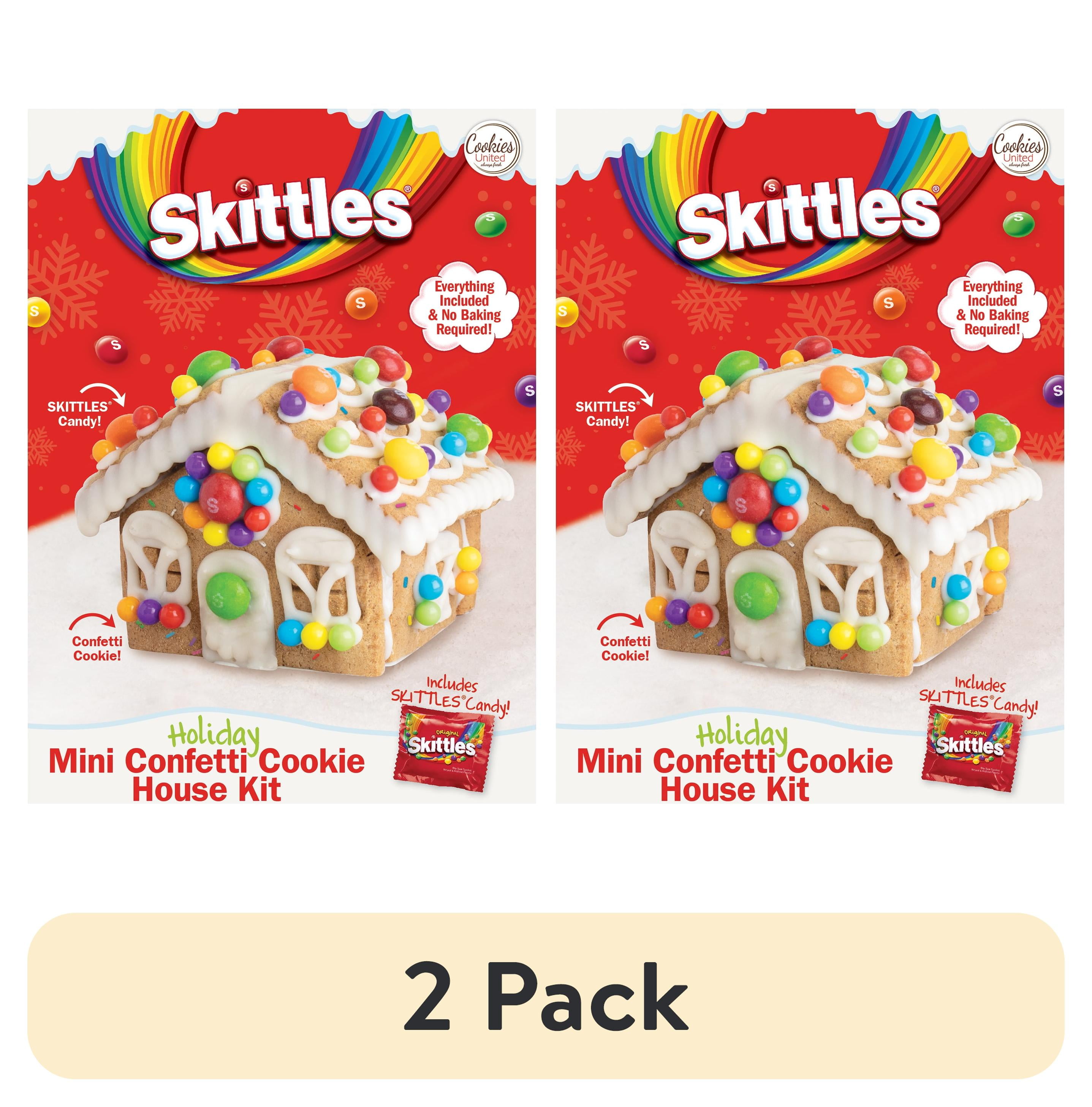 (2 pack) Skittles Mini Confetti Cookie House Box Kit, 7oz, 1 Count ...