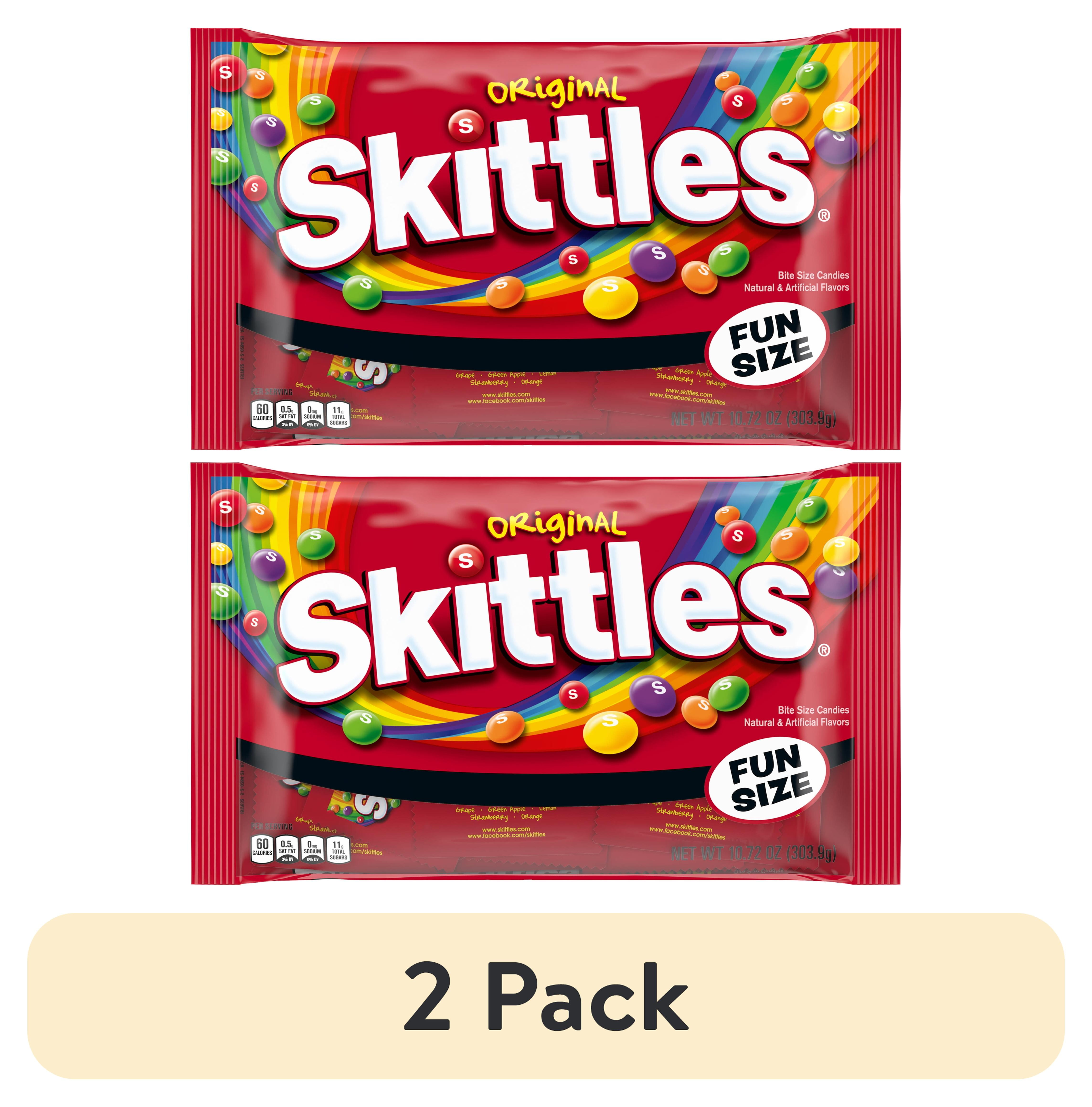 (2 pack) Skittles Original Bite Size Chewy Candy, Gluten Free, Fun Size, 10.72 oz, Plastic Bag ...
