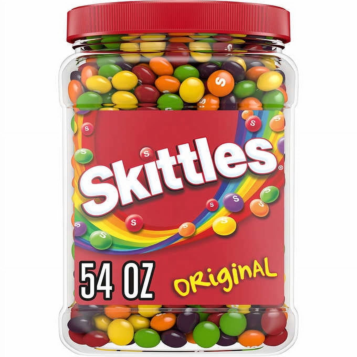 Skittles Original Shareable Chewy Candy, 54 oz Resealable Jar - Walmart.com