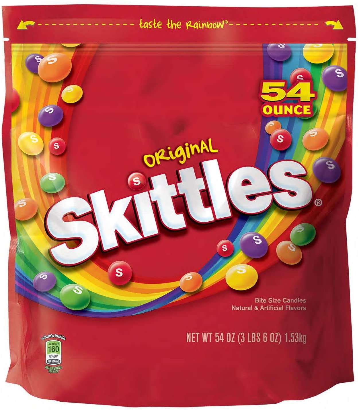 Skittles Original Fruity Candy 54-Ounce Party Size Bag - Walmart.com