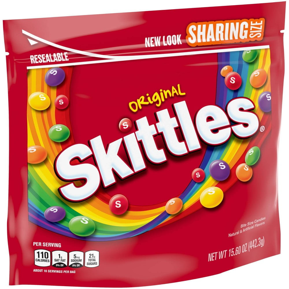 Skittles Chewy Candy, Original Fruity Flavors, Sharing Size Pack of 10 ...
