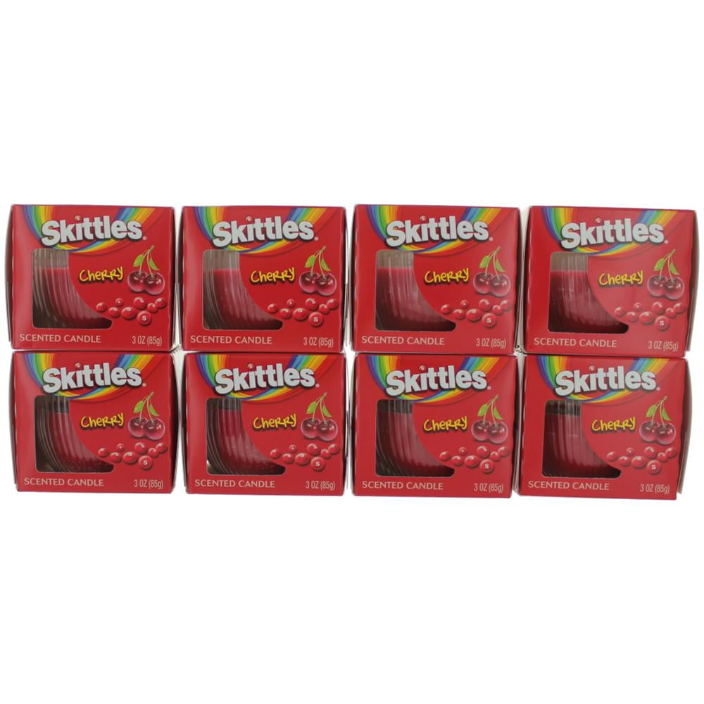 Skittles Scented Candle 8 Pack of 3 oz Jars - Cherry - Walmart.com