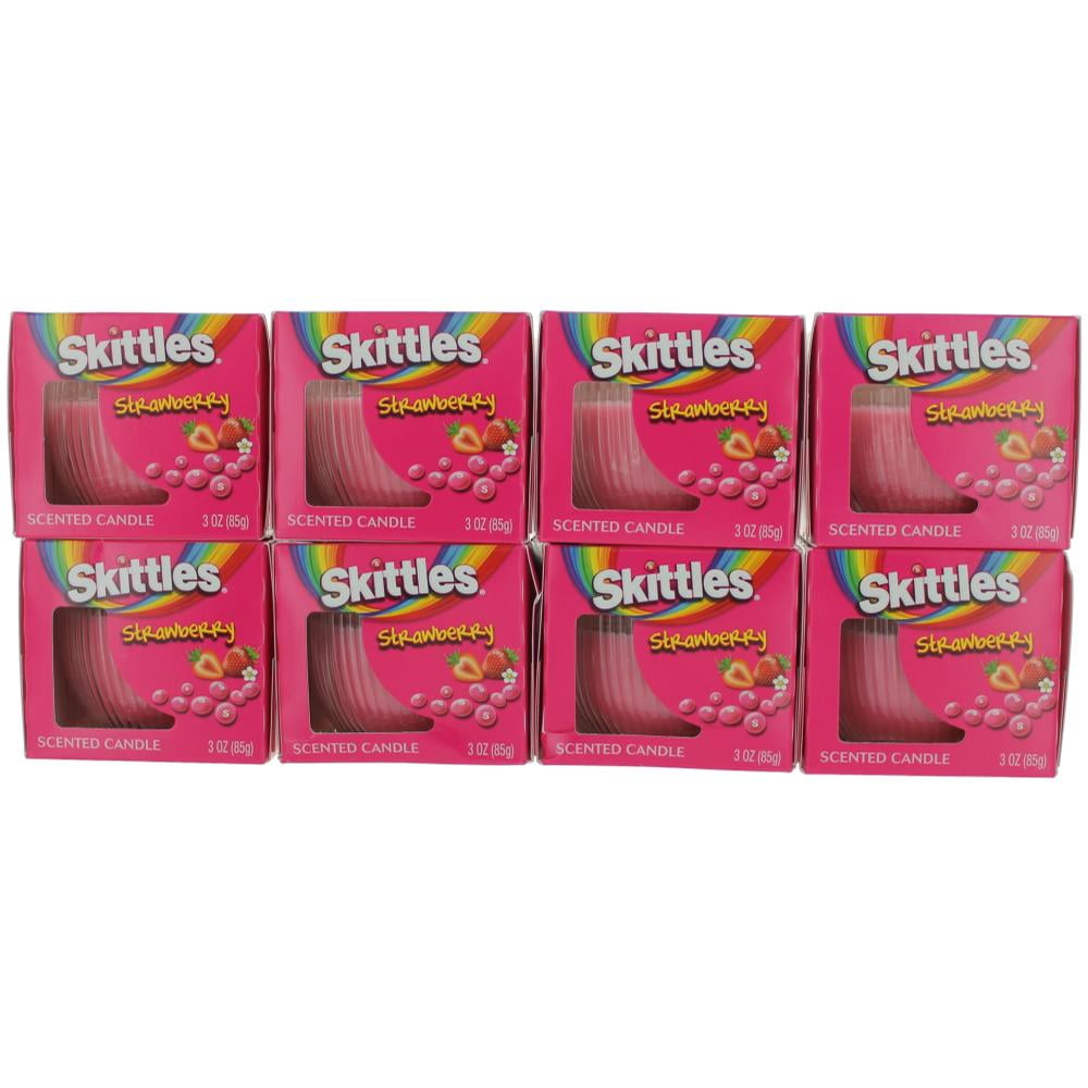 Skittles Scented Candle 8 Pack of 3 oz Jars - Strawberry - Walmart.com