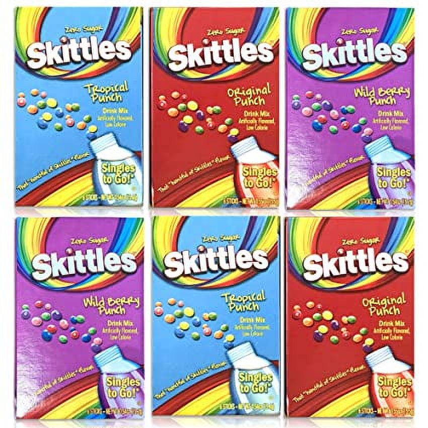 Skittles Singles To Go Drink Mix Variety Pack - Original, Tropical ...