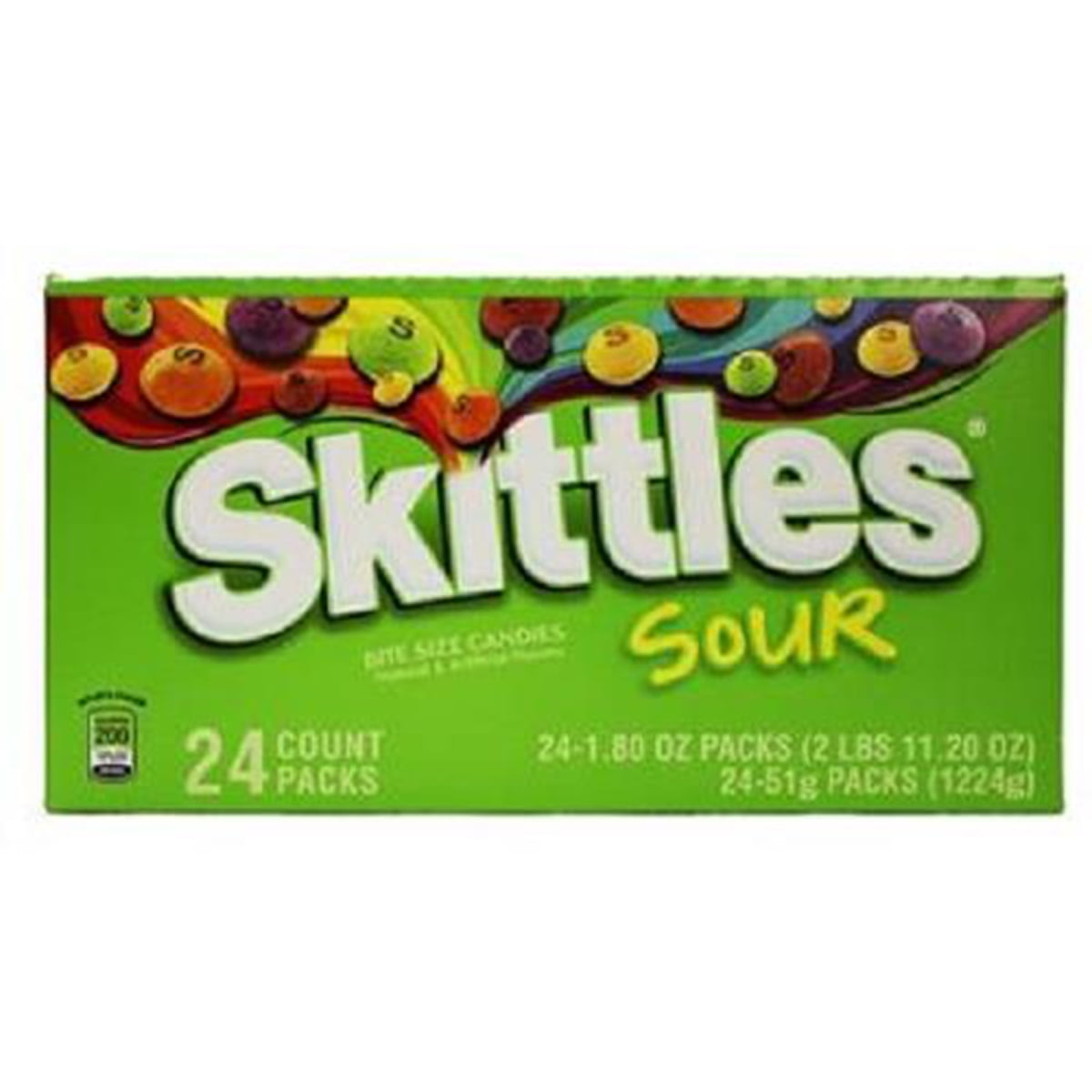 Skittles, Sour , Count 24 (1.8 oz) - Sugar Candy / Grab Varieties ...