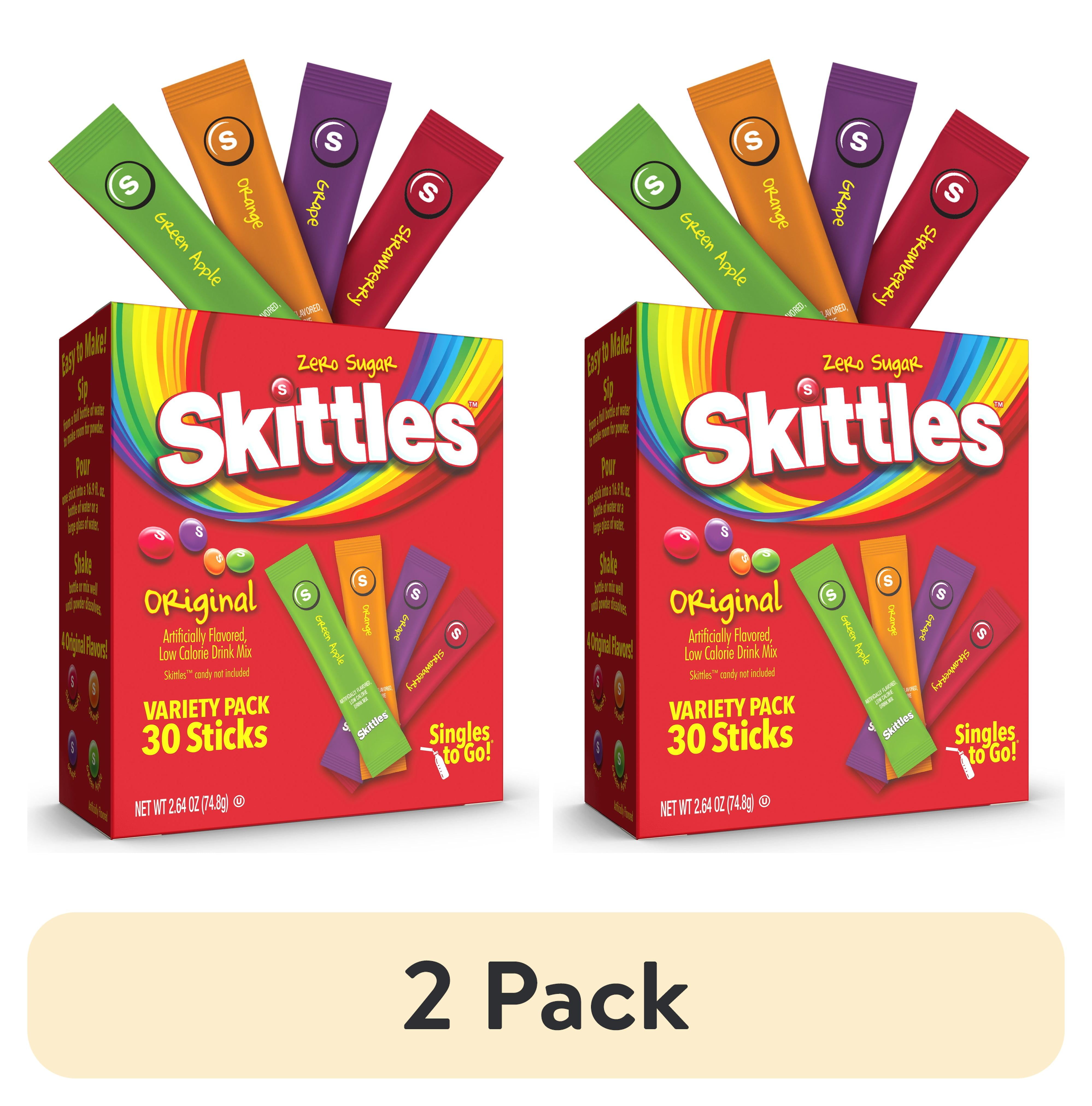 (2 pack) Skittles Zero Sugar Variety Pack Singles-to-Go Powdered Drink ...