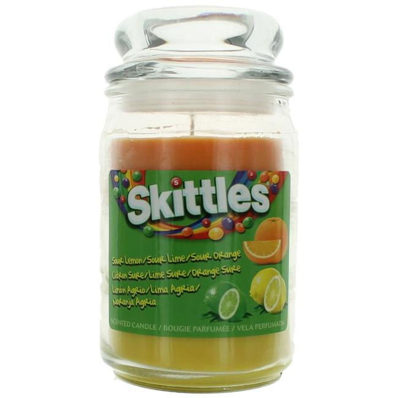 Skittles cskit16llo 16 oz Scented Candle Triple Pour Jar for Sour Lemon ...