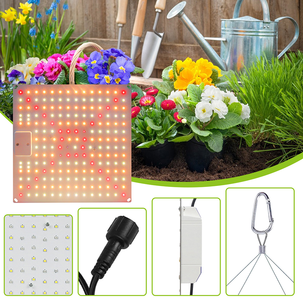 Skksst 192 LEDs Plant Grow Lights Panel Hanging Full Spectrum UV IR ...