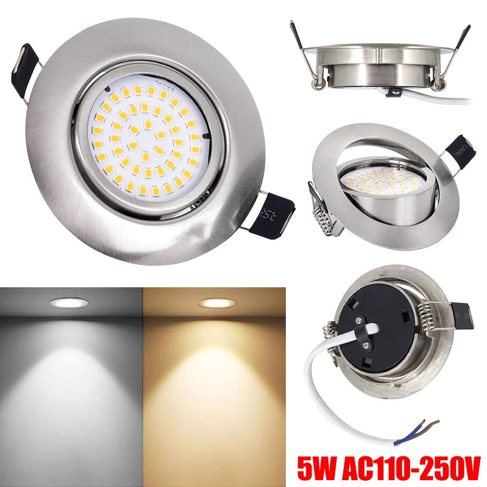 Skksst 5W LED Recessed Ceiling Light Ajustable Angle Indoor Round ...