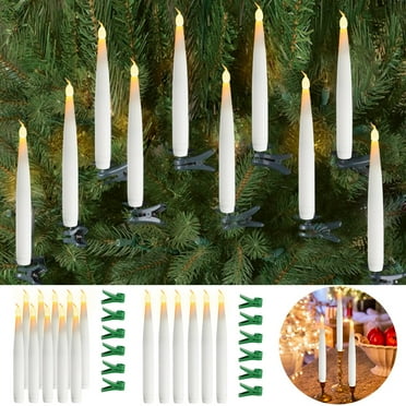 LED Flickering Lighted Flameless Christmas Tree Candles, Dimmable ...