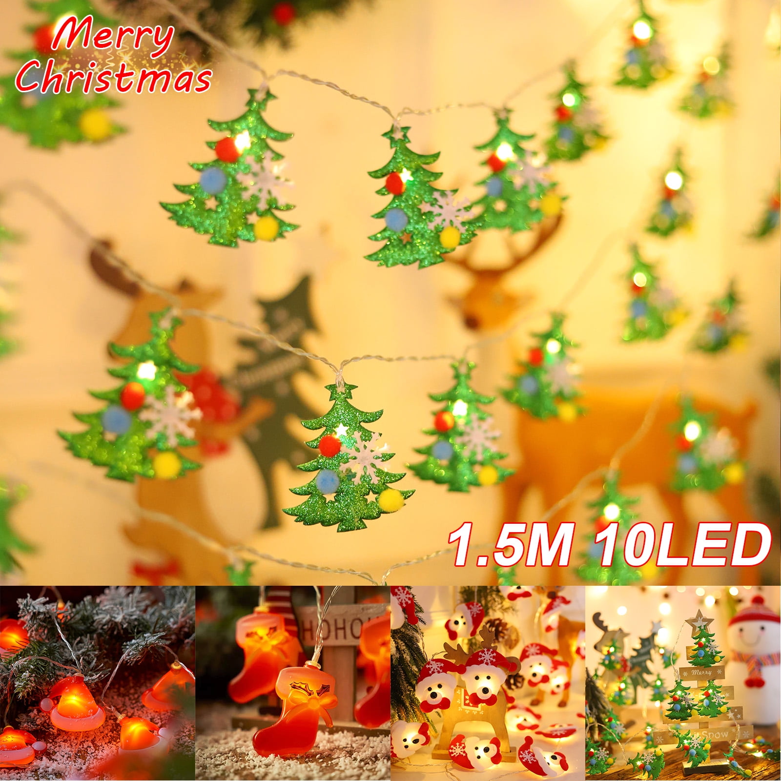 Skksst Christmas Fairy Light 1.5M 10 LED String Light Christmas ...