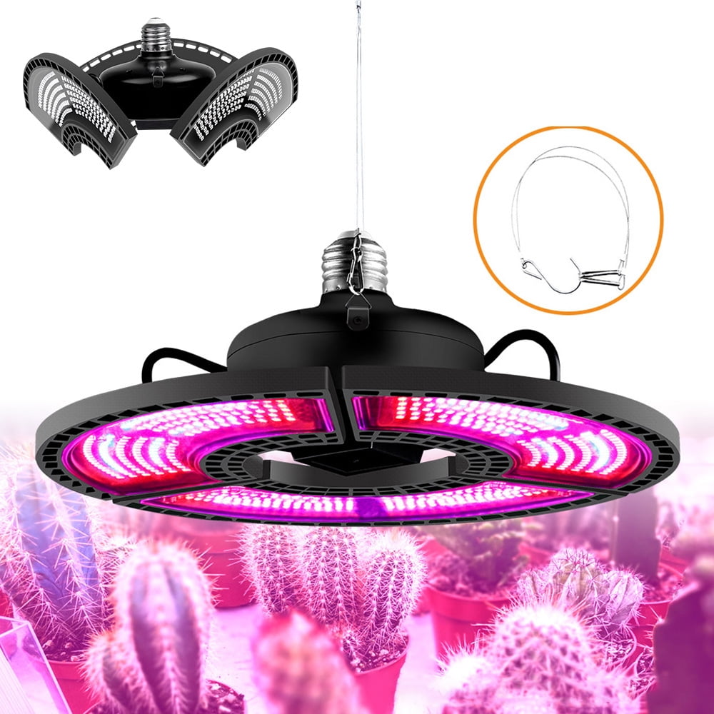 Skksst E26/E27 Grow Light Bulb Foldable 432 LEDs 400W Full Spectrum Red ...