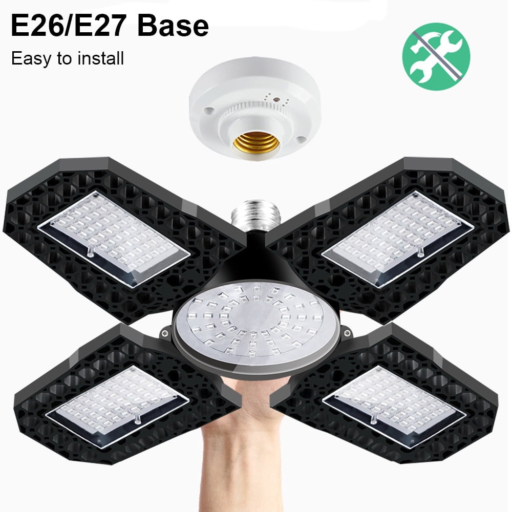 Skksst E26/E27 Grow Light Bulb Foldable 4Packs 180 LEDs 100W Full ...
