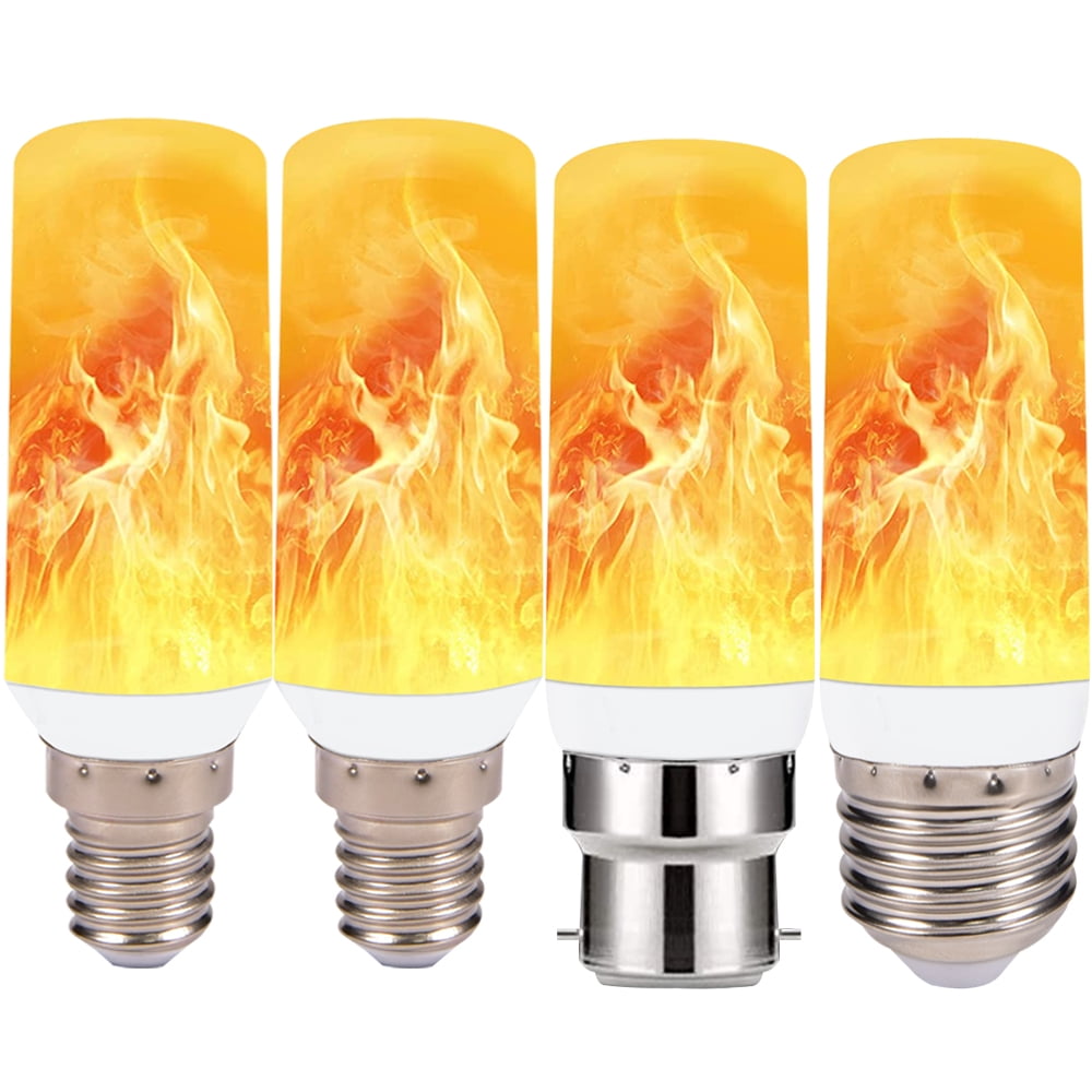 Skksst LED Flame Effect Light Bulb B22 Base Flickering Fire Simulated ...