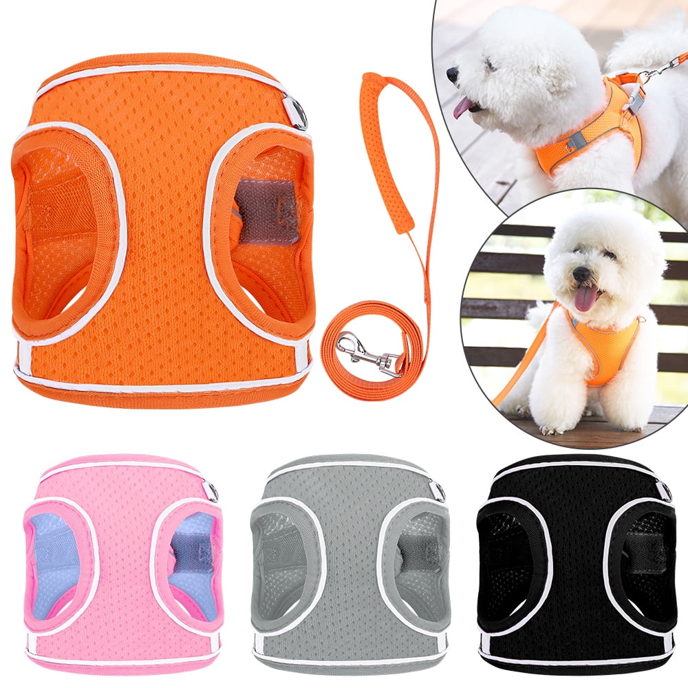 Skksst Pet Dog Ajustable Chest Harness Breathable Mesh Vest With Leash ...
