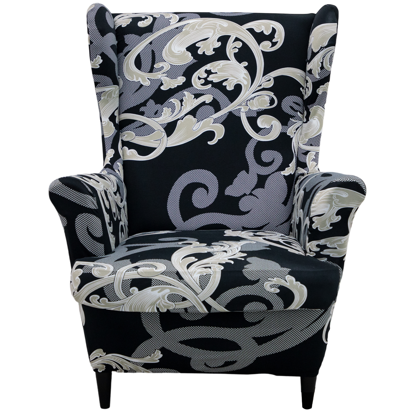 Skksst Wingback Sofa Cover Floral Print Armchair Slipcover 2 Pieces ...