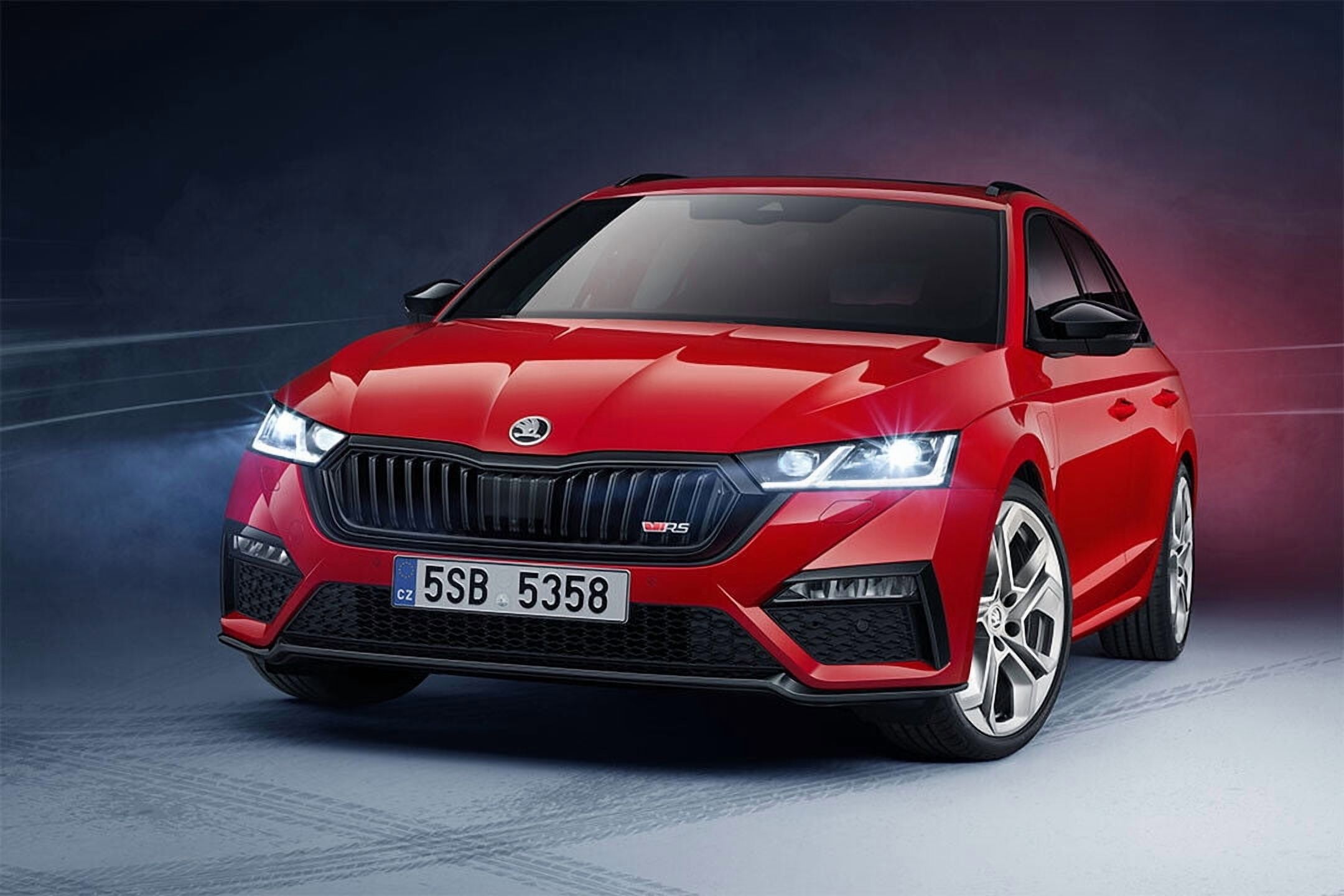 Škoda Octavia RS iV Combi Red Car Decor Wall - 24x36 Inch Glossy ...