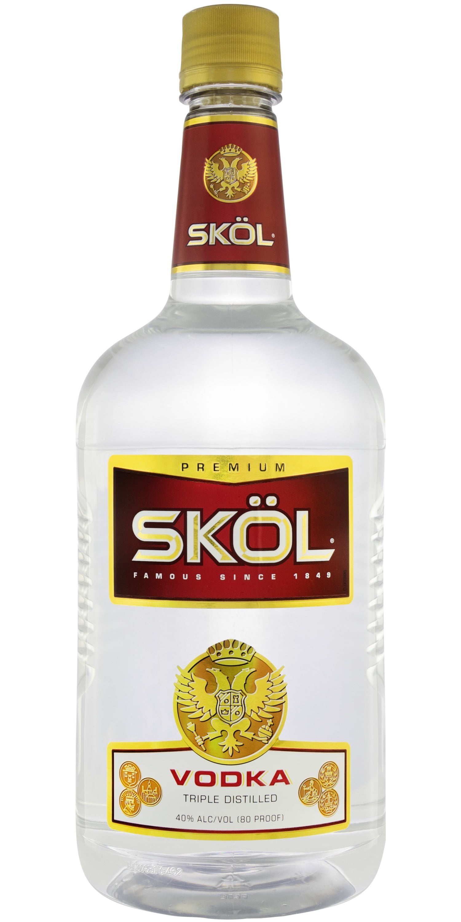 Skol Premium Vodka, 1.75 L Liquor, 40% Alcohol, Cocktail Mixers ...