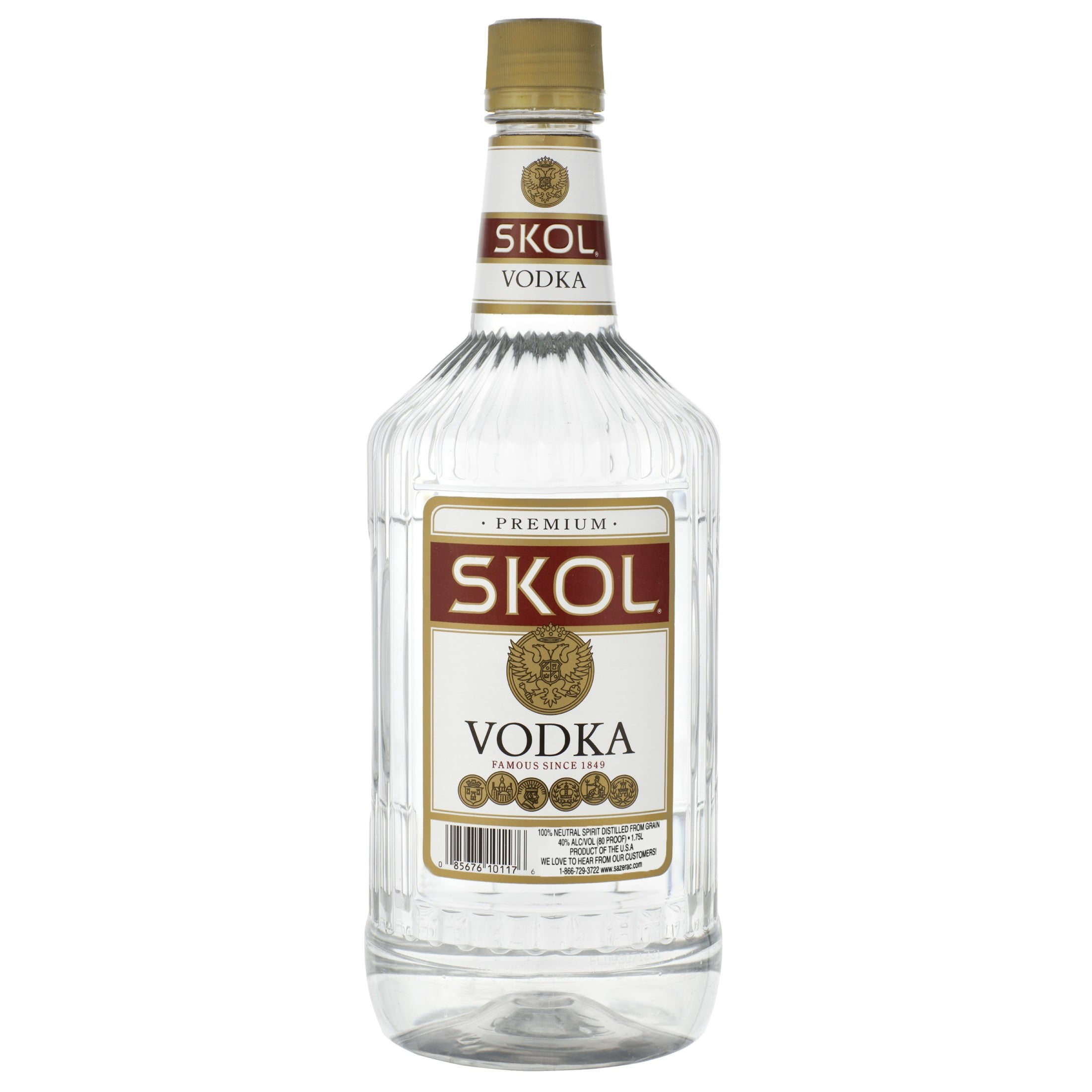 Skol Vodka 1.75L – 80 Proof (ABV 40%) - Walmart.com