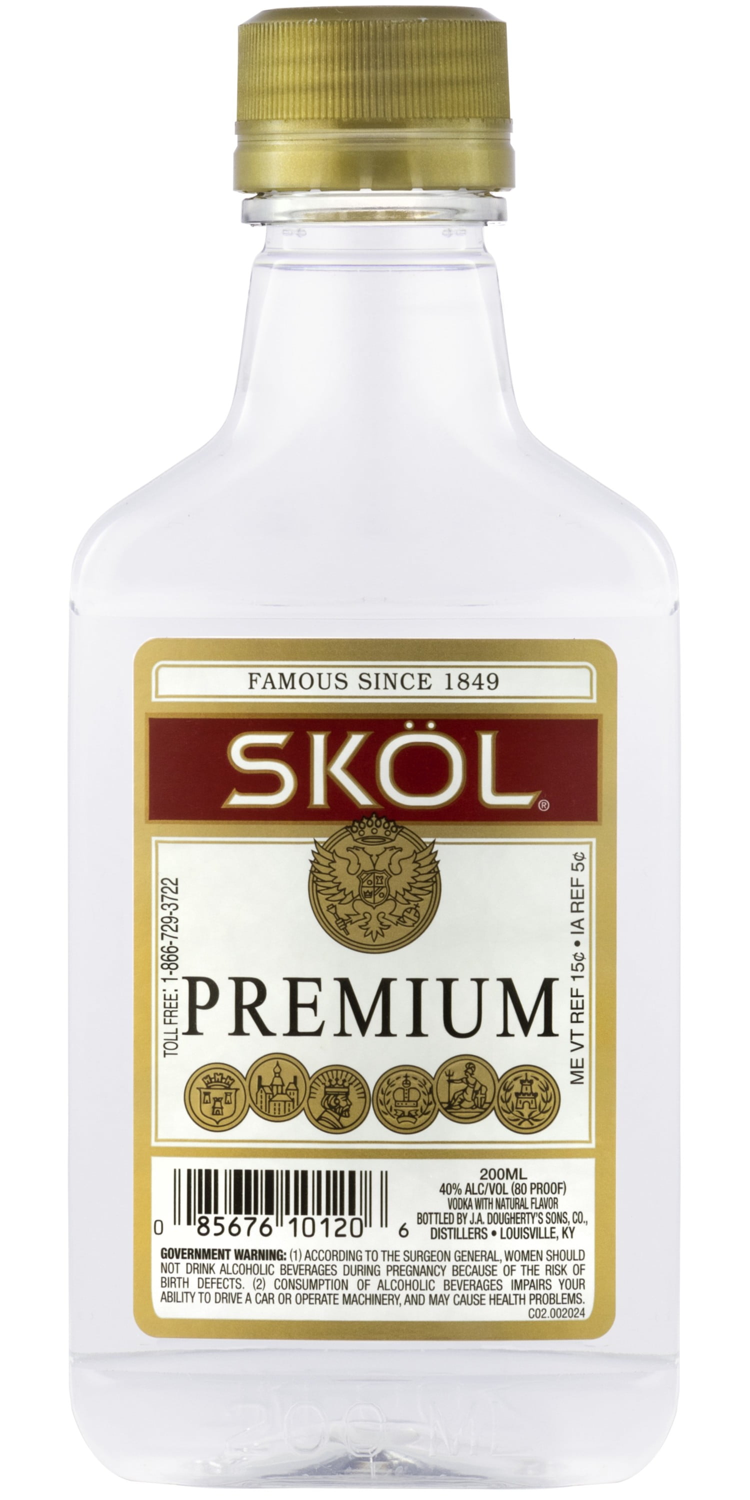 Skol Vodka, 200ml 80 Proof - Walmart.com