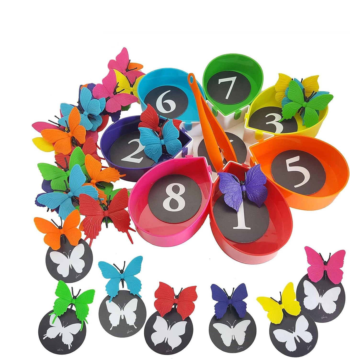 Skoolzy Butterfly Color Sorting MMF7 75 Piece Toys_and_Games Set ...