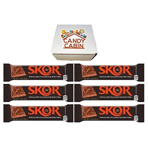 Skor Milk Chocolate Butter Toffee 1.4 Oz Candy Bars, 6 Pack - Walmart.com