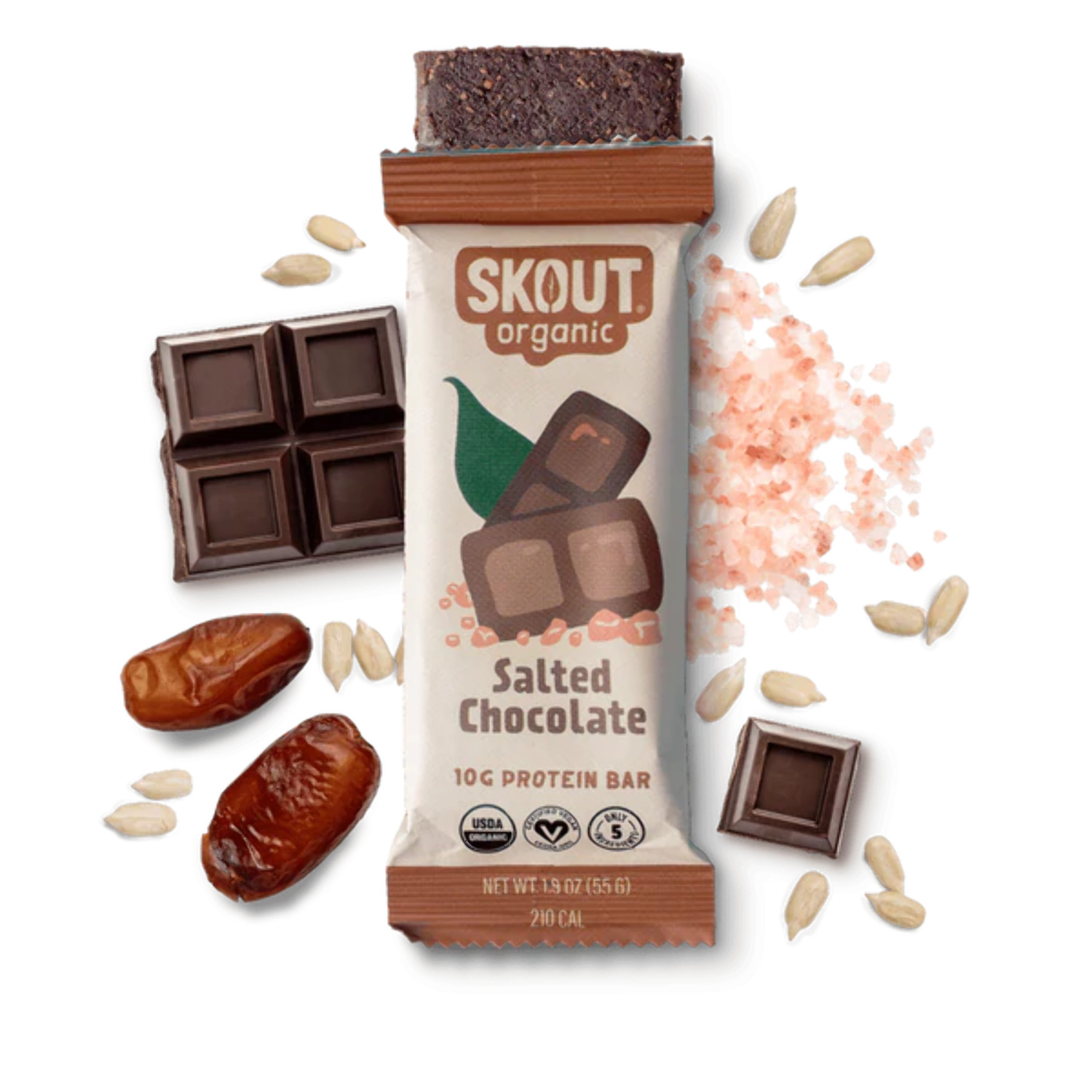 Skout - Protein Br Dark Chocolate Pack Salt - Case Of 12 - 1.9 Oz ...