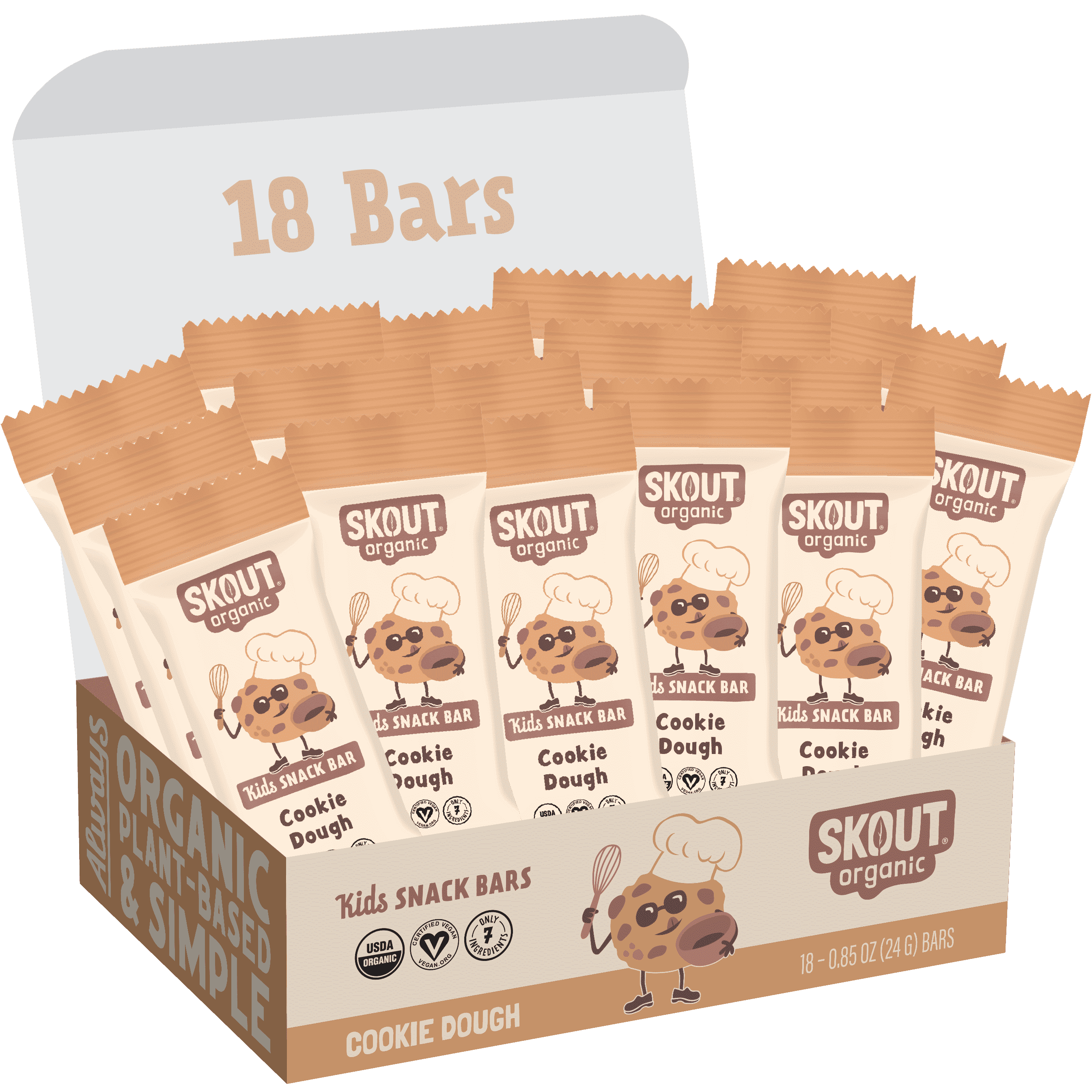 Skout Organic, Kids Snack Bars, 18 Pack, Organic Vegan Gluten-Free ...