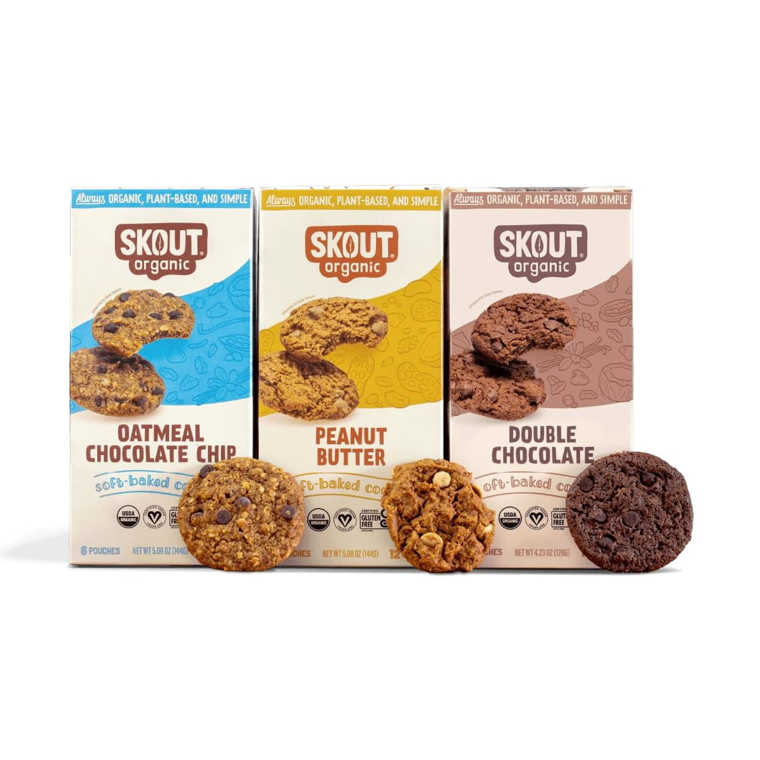 Skout Organic Soft Baked Cookie Variety Pack (3 Pack) | Soft Baked ...
