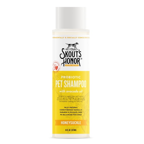 Skout's Honor Probiotic Shampoo Honeysuckle for Dogs, 16 fl. oz ...