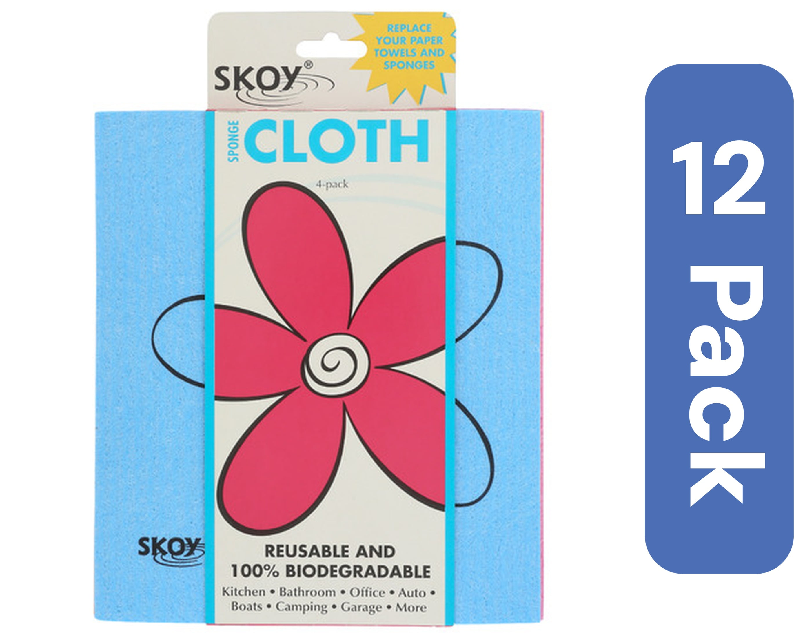 Skoy Dishcloth Assorted 4 Pack (Pack Of 12) - Walmart.com
