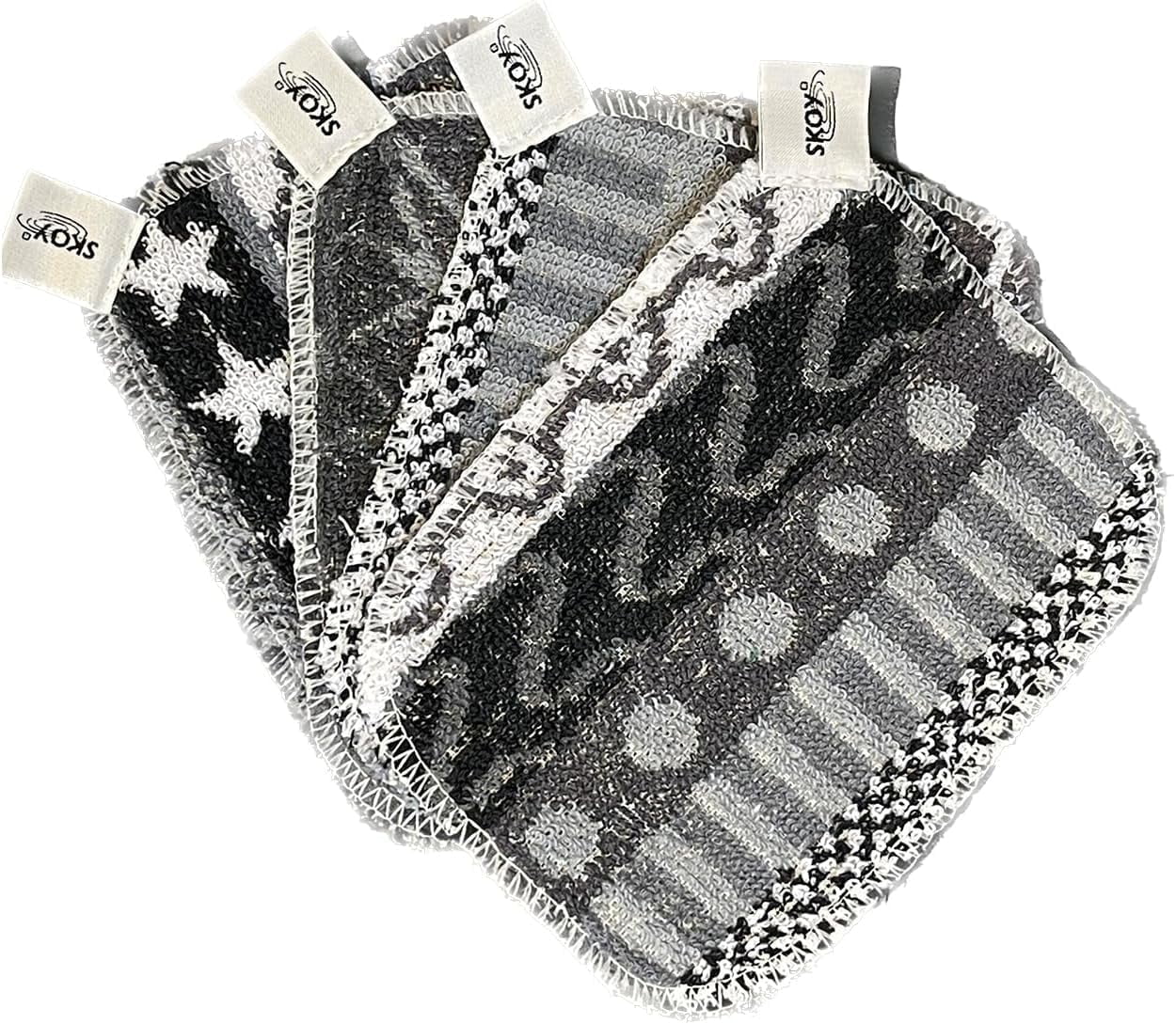 Skoy Scrub, 4-Pack Reusable, Non-Scratching Dish Scrubber for Kitchen ...