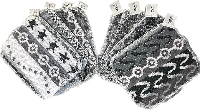 Skoy Scrub, 8-pack Reusable, Non-Scratching Dish Scrubber for Kitchen ...