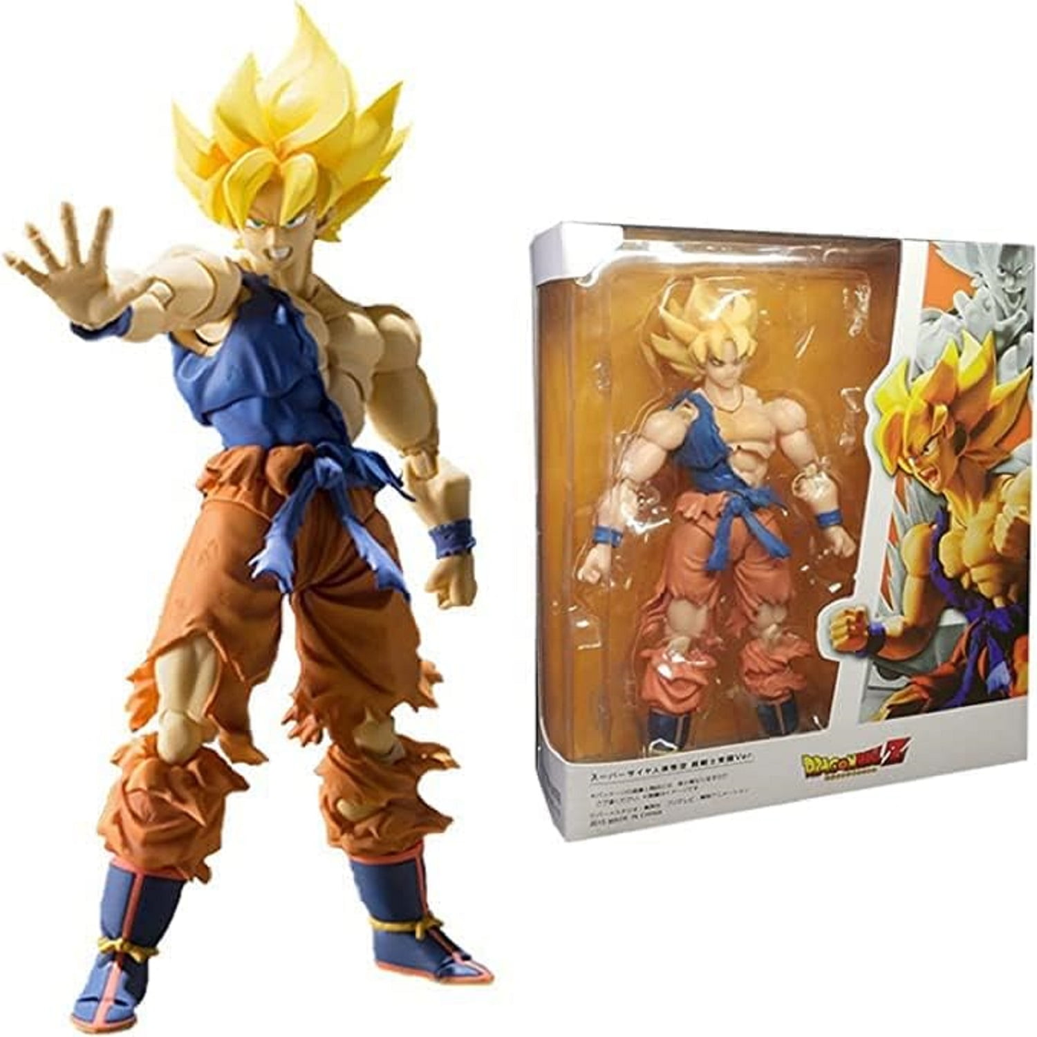 Skpitin（7" Scale）Goku Action Figure Anime Figure Multiple Joints Can ...