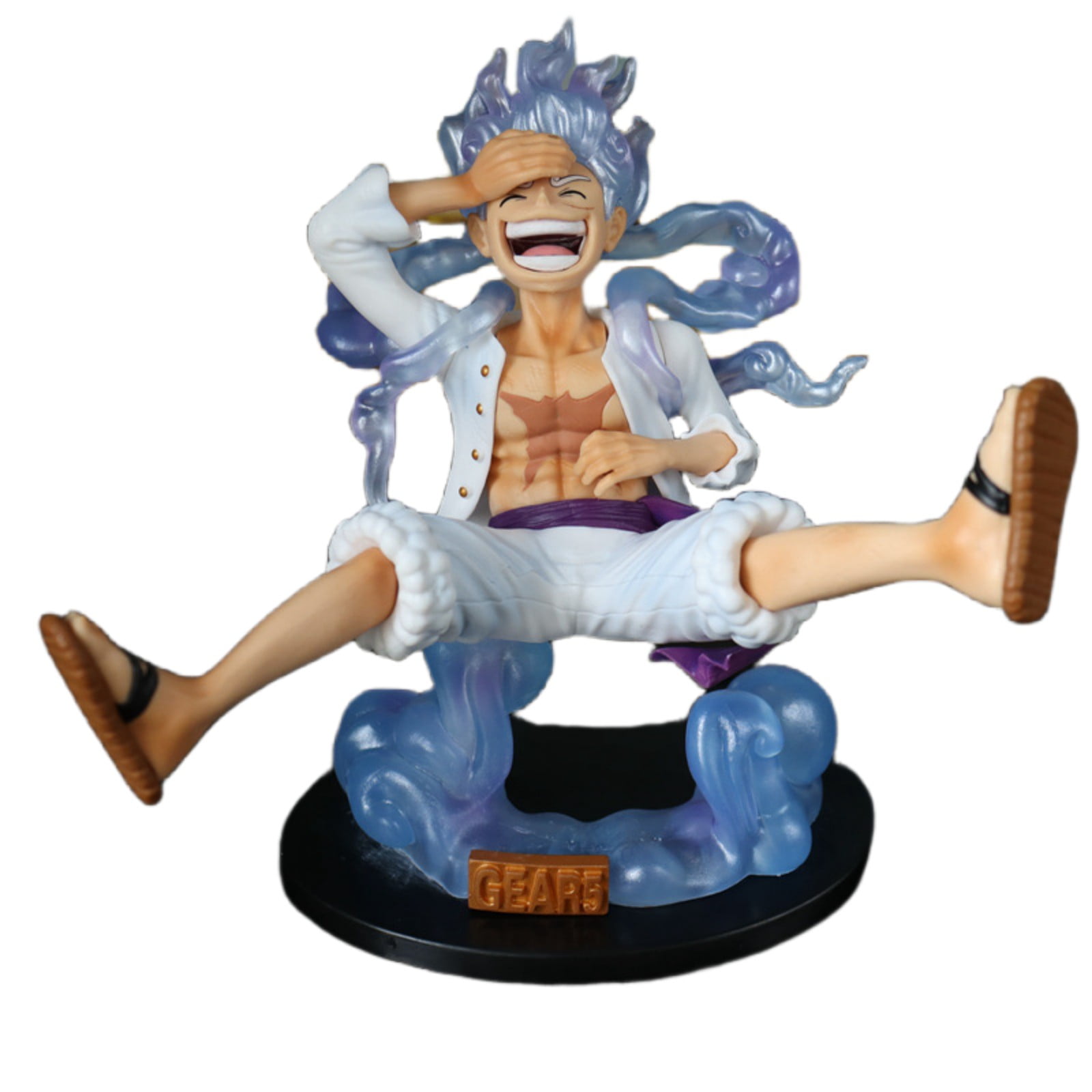 Skpitin Anime Character Quintuple nika Luffy （White）Figure Doll PVC ...