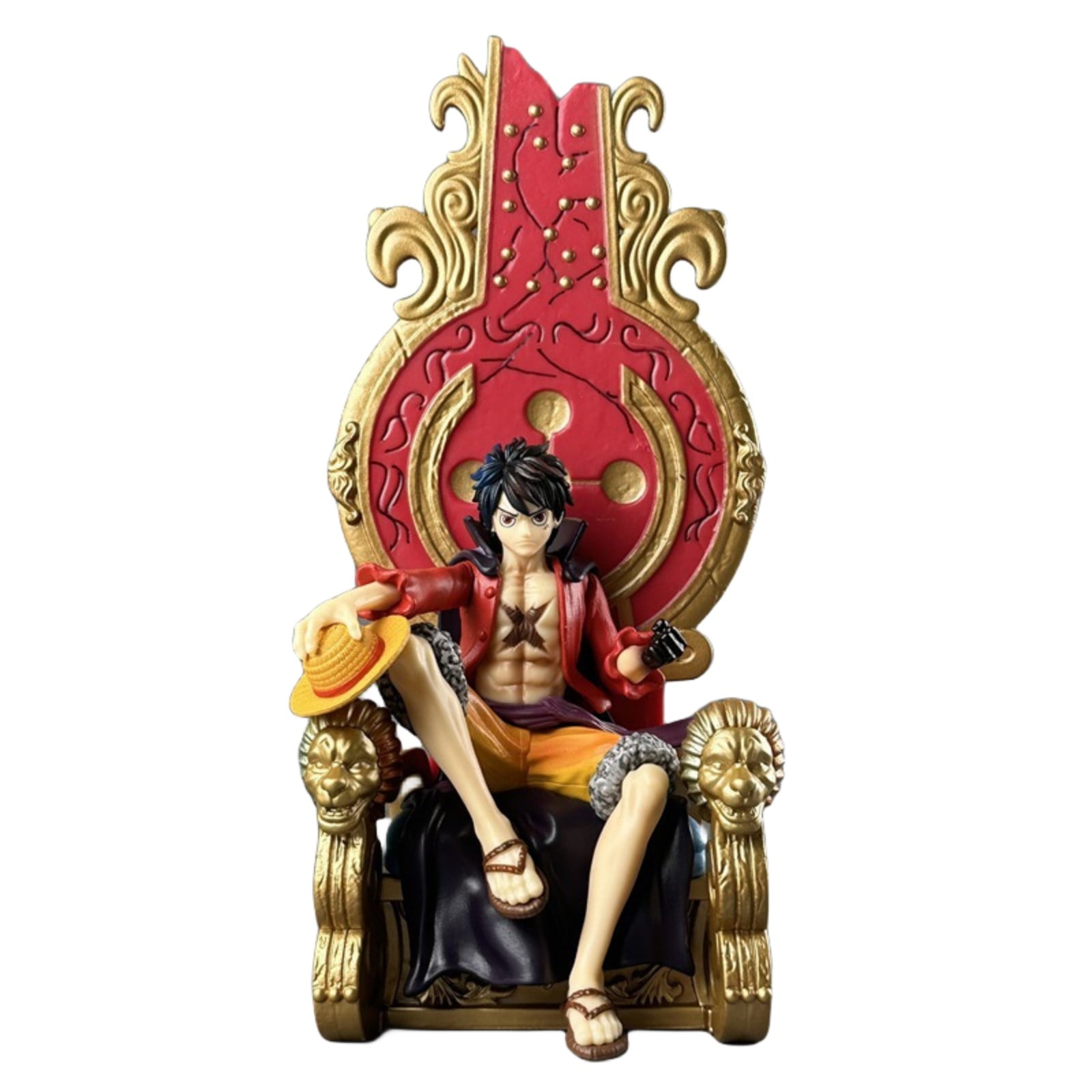Skpitin Anime Character Throne Luffy （Red）Figure Doll PVC Model ...