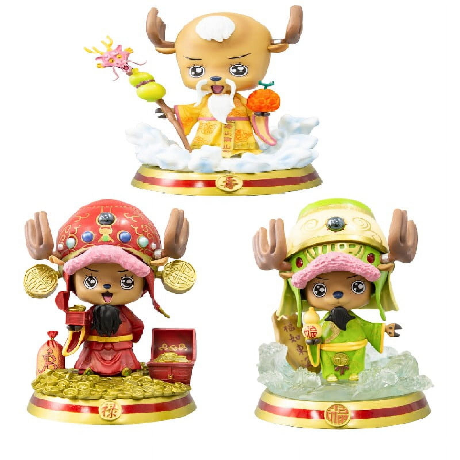 Skpitin Chinese Fu Lu Shou dress Tony Tony Chopper Figure Model Doll ...