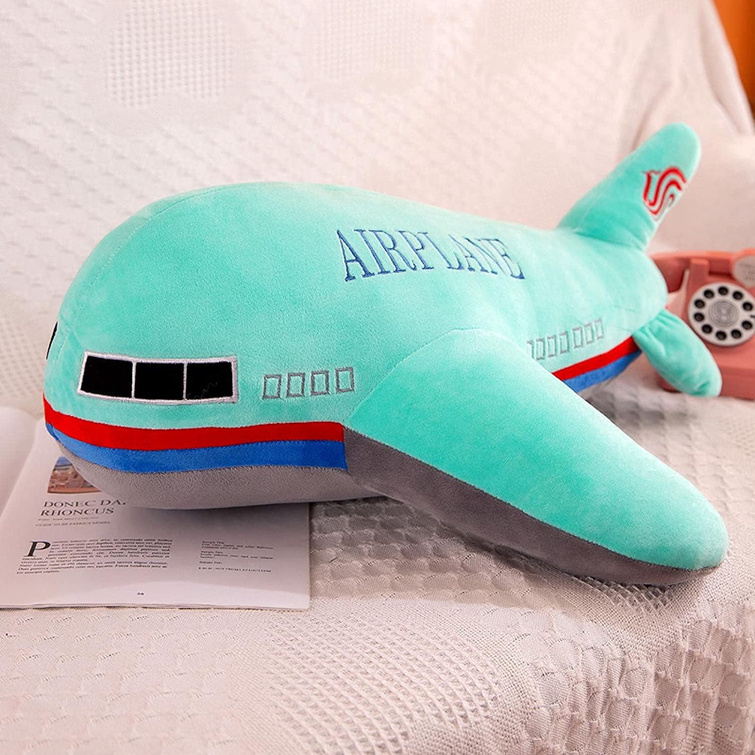 Skpitin Funny 15 Inches Airplane Model Plush Airplane Shaped Stuffed ...