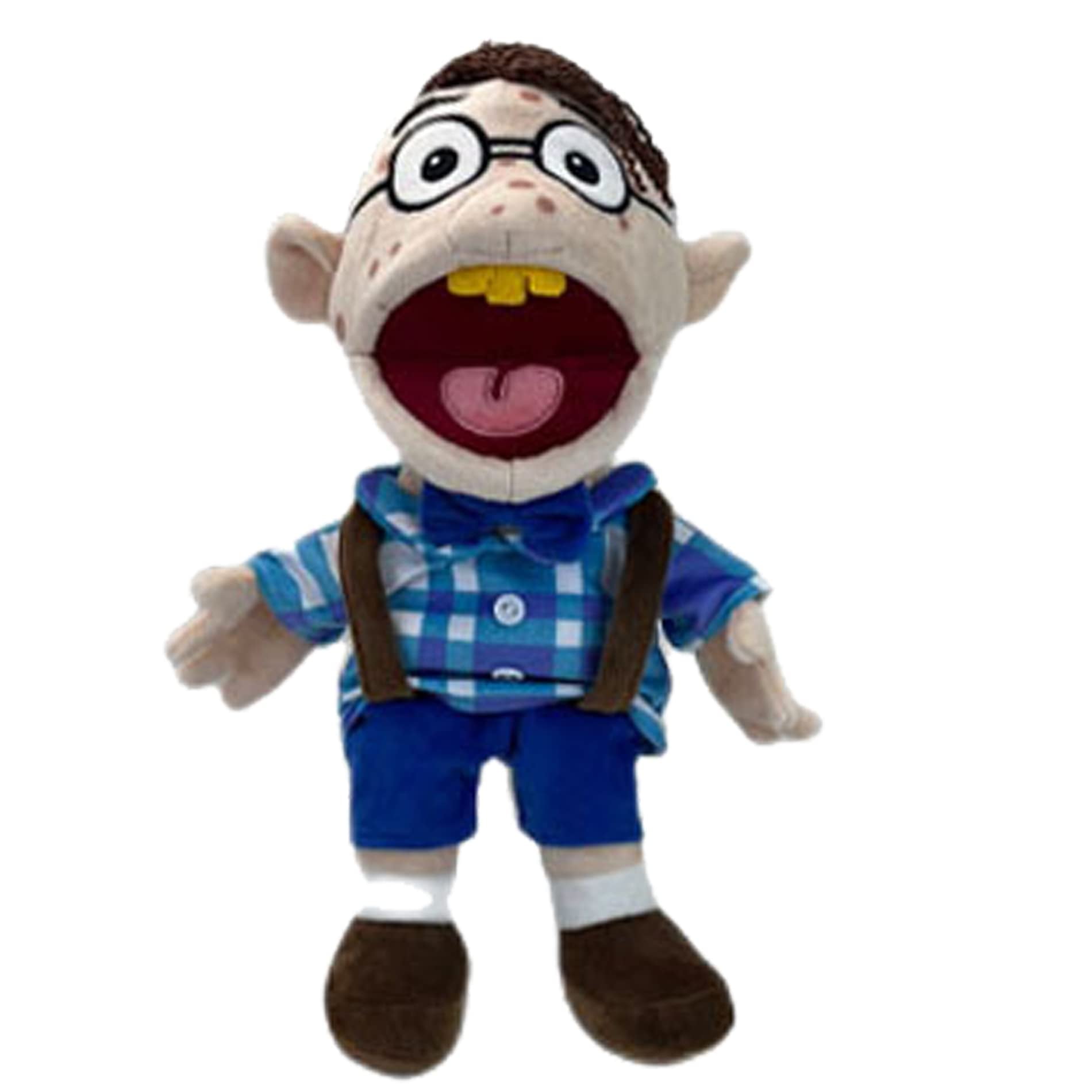 Skpitin Jeffy Soft Plush Hand Puppet for Playhouse,Prank Funny Puppet ...