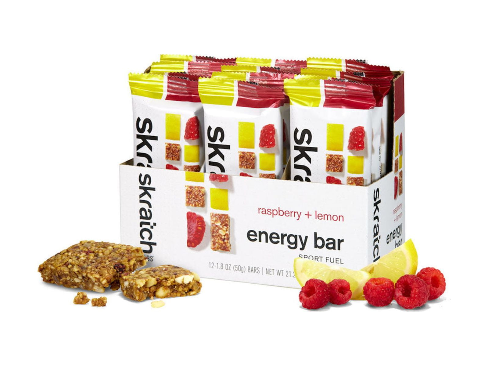 Skratch Labs Anytime Energy Bar, Raspberries & Lemons, 50g Bar, 12 Pack ...