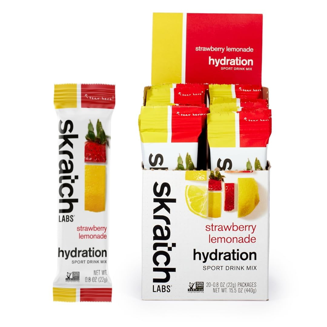 Skratch Labs Hydration Packets Hydration Drink Mix, Strawberry Lemonade ...