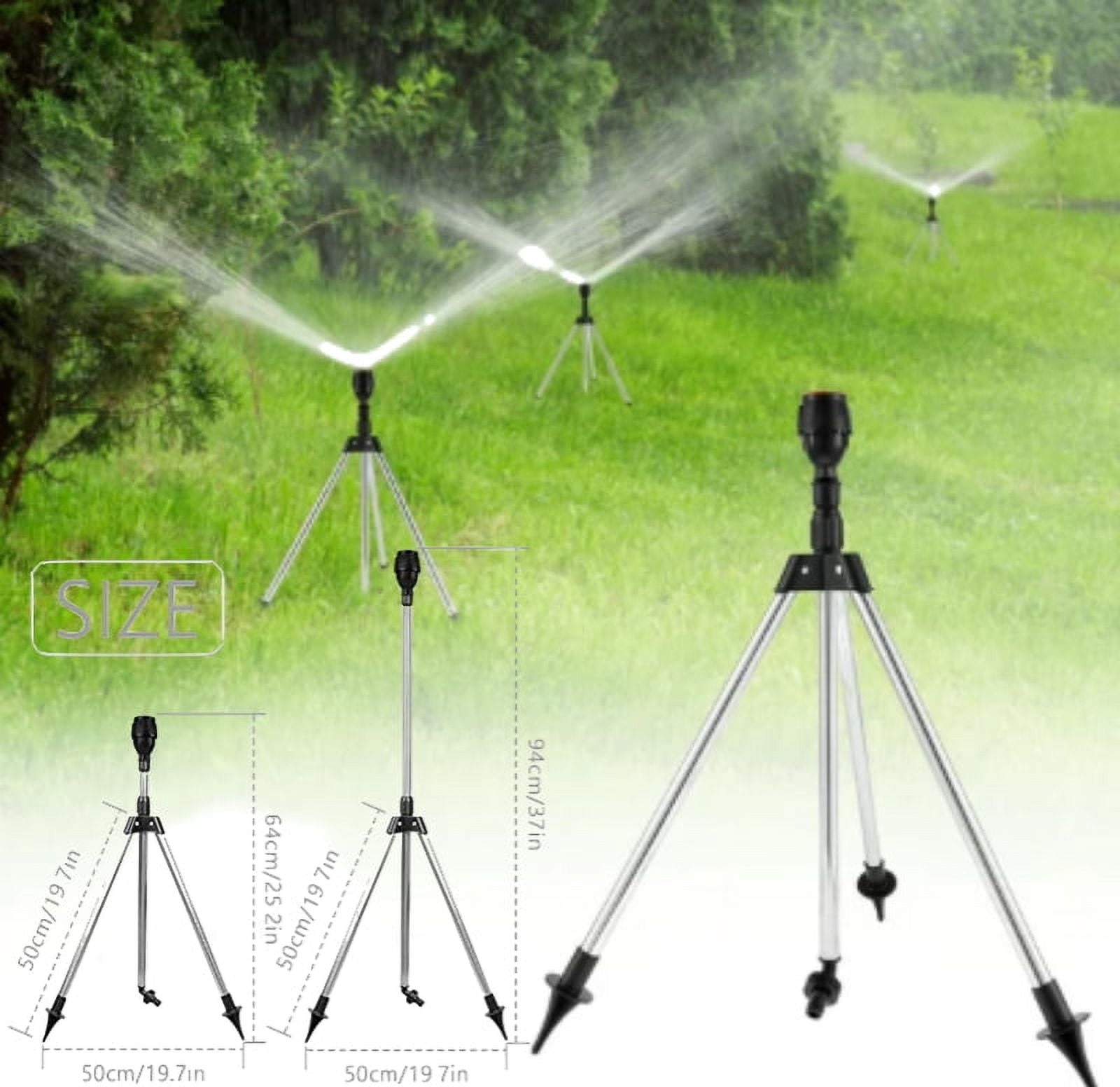 Sksloeg Rotating Tripod Sprinkler, 360 Degree Rotating Tripod Sprinkler ...