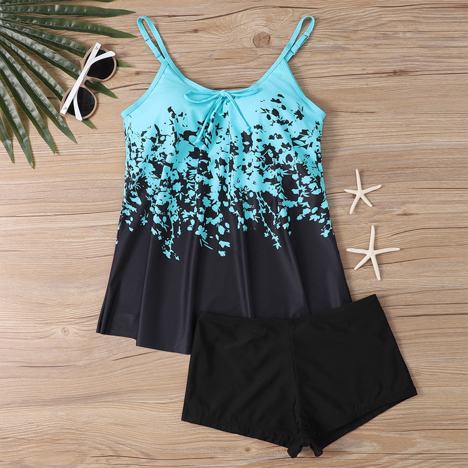 Sksloeg Modest Tankini Sets for Women's Swimsuits Swim Tank Top Bathing ...