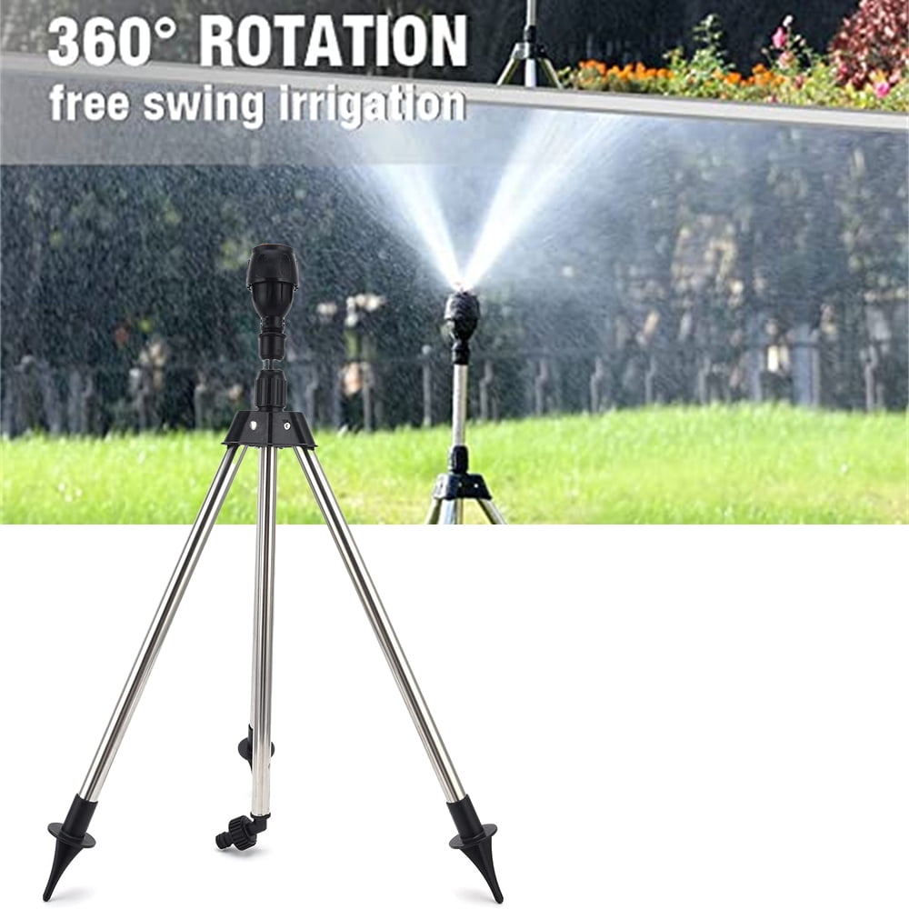 Sksloeg Rotating Tripod Sprinkler, 360 Degree Rotating Tripod Sprinkler ...